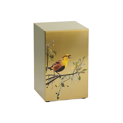 Life Canvas Birds Bronze, Left Side | Thacker Caskets, Inc.